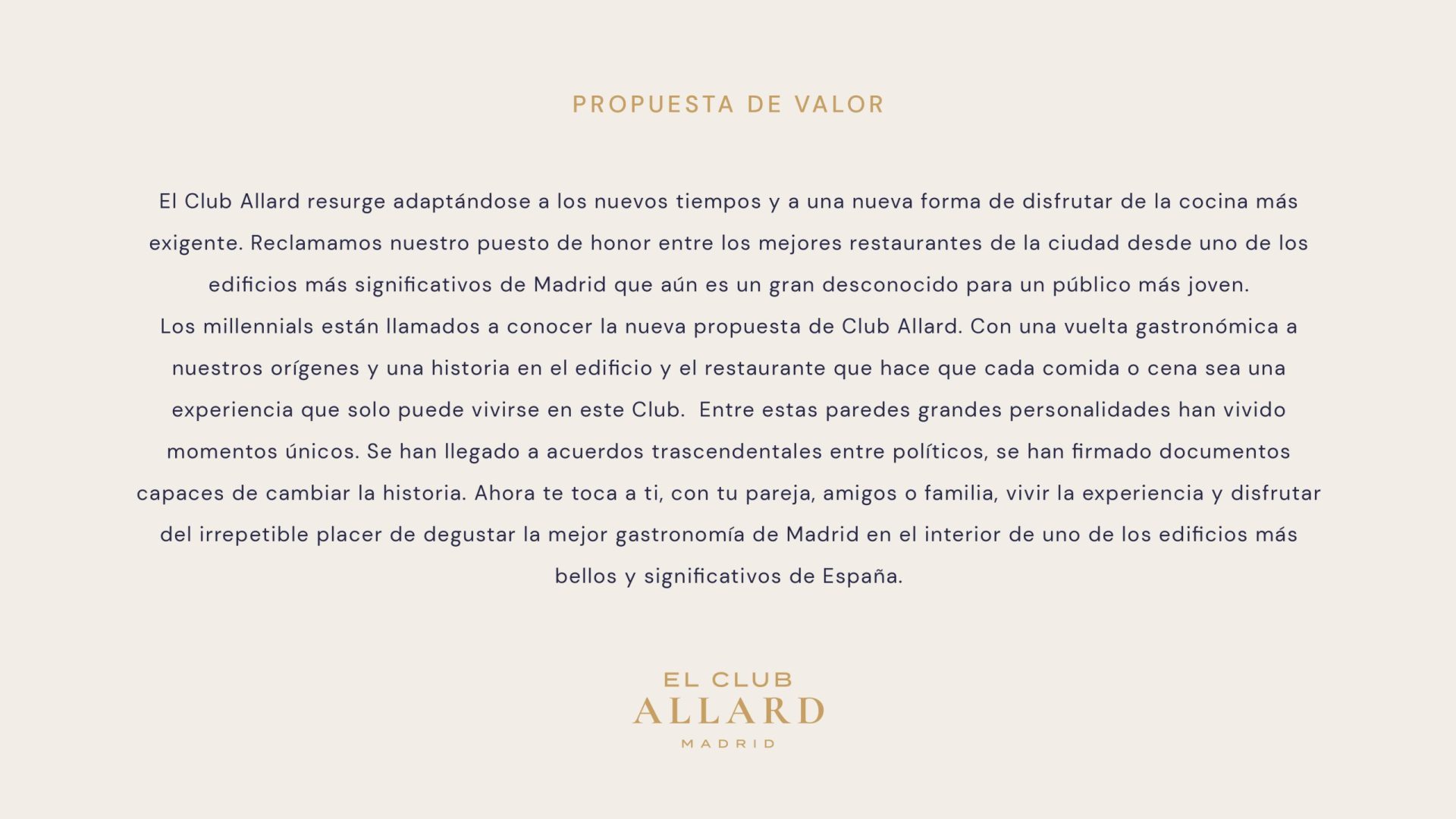 El Club Allard • Agencia Gastro